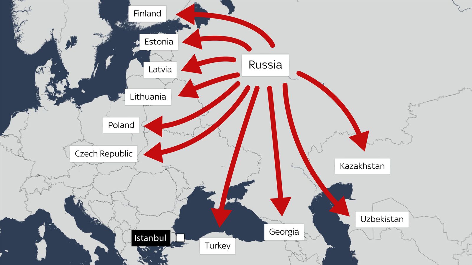 Ukraine: Thousands continue to flee Russia to avoid fighting following ...