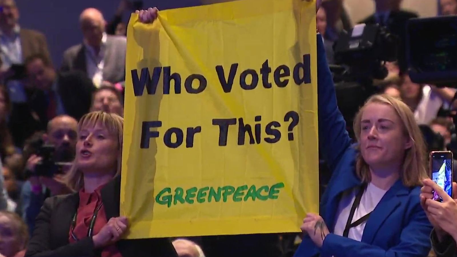 Protesters interrupt Truss speech | News UK Video News | Sky News