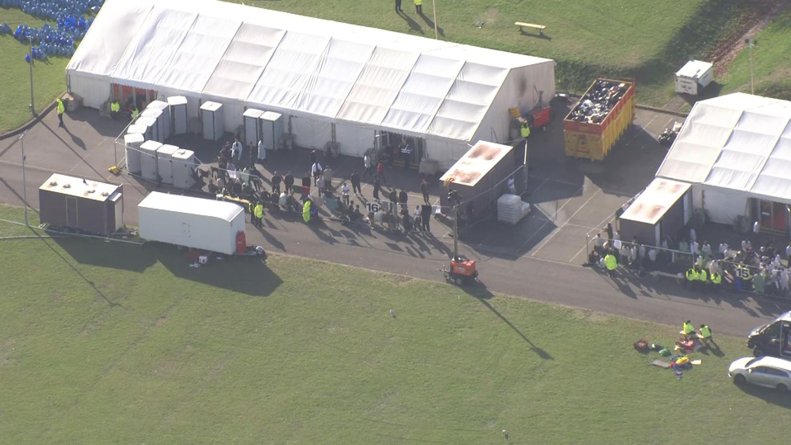 Manston: Video from inside Kent migrant centre | UK News | Sky News