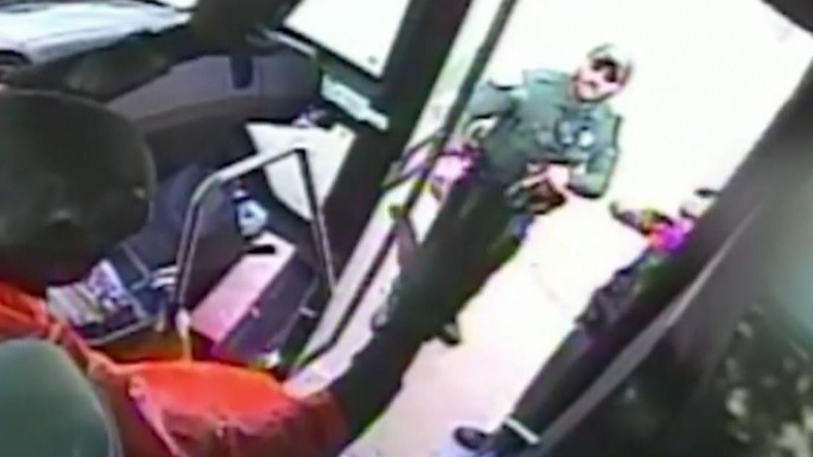 CCTV: School bus theft thwarted by brave attendant | US News | Sky News