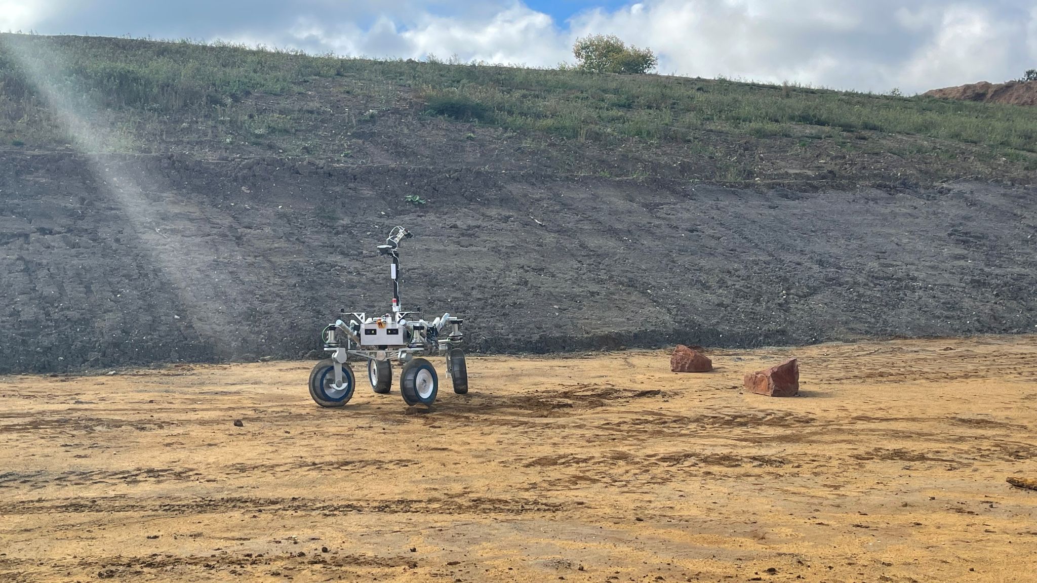 Planetary rover destined for missions on the Moon or Mars undergoes ...