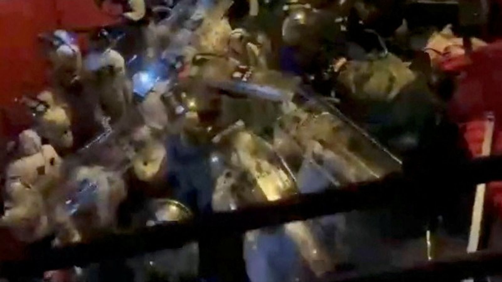 Crowds in major Chinese city Guangzhou clash with riot police in hazmat ...