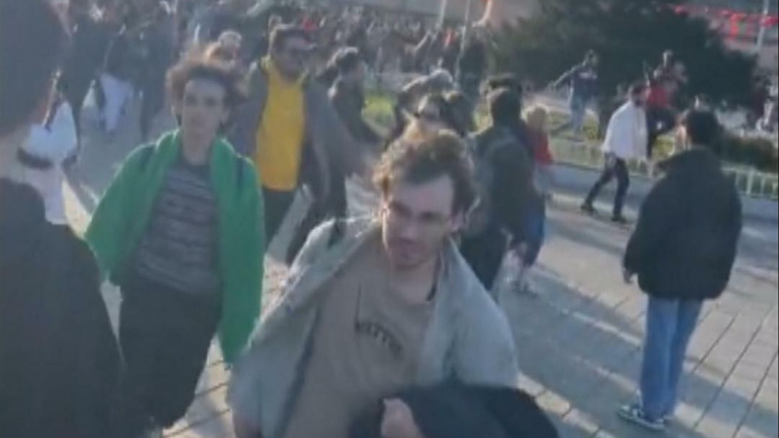 Turkey: Pedestrians run after Istanbul explosion | World News | Sky News