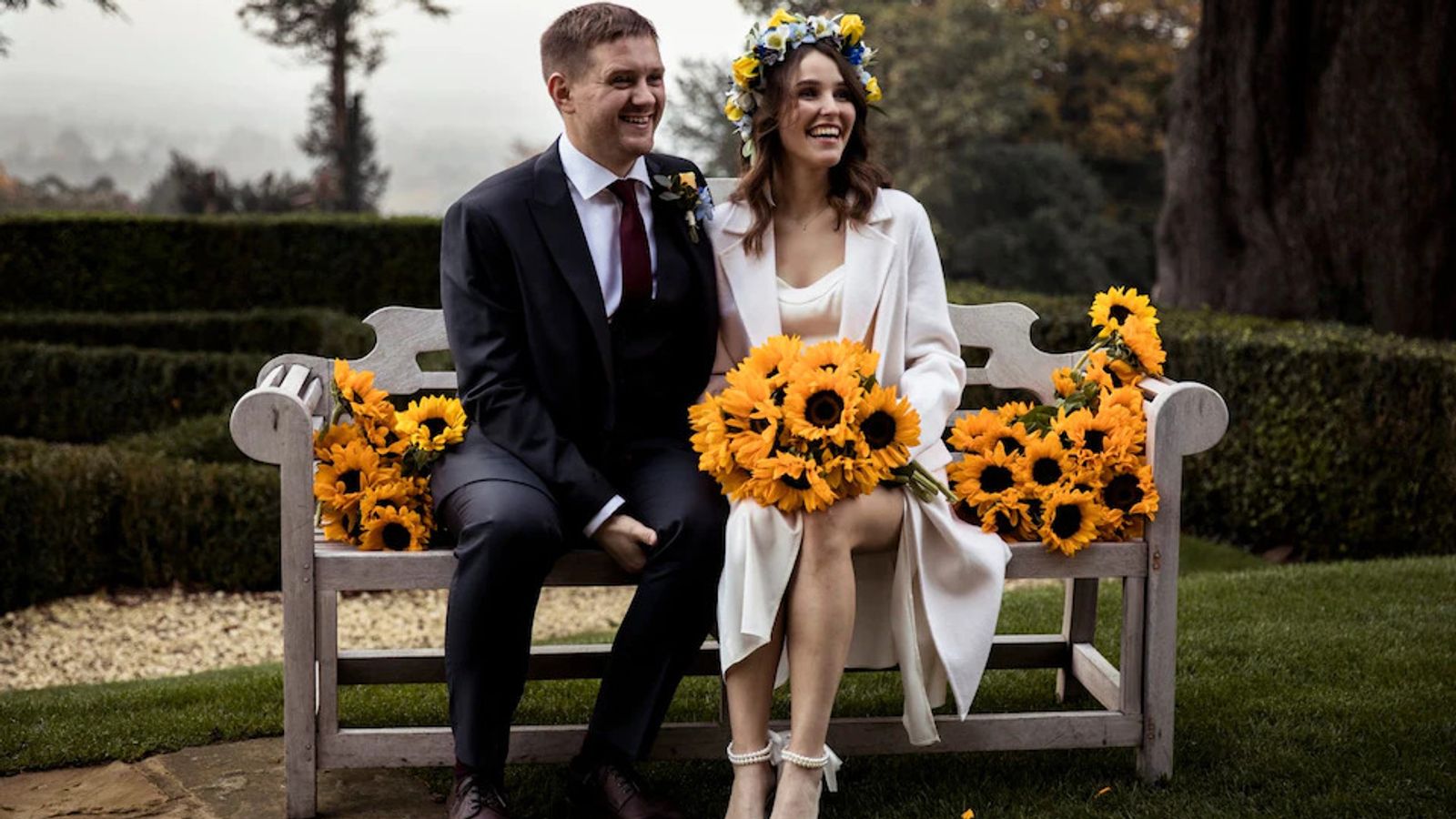 Ukrainian couple whose wedding was scuppered by Russian invasion marry ...