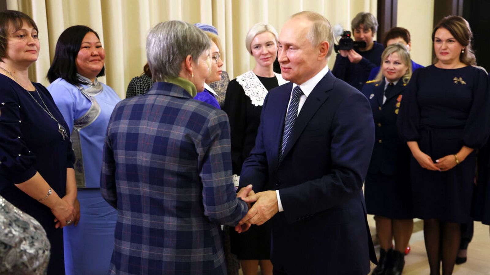 Putin meets grieving soldiers' mothers | World News | Sky News