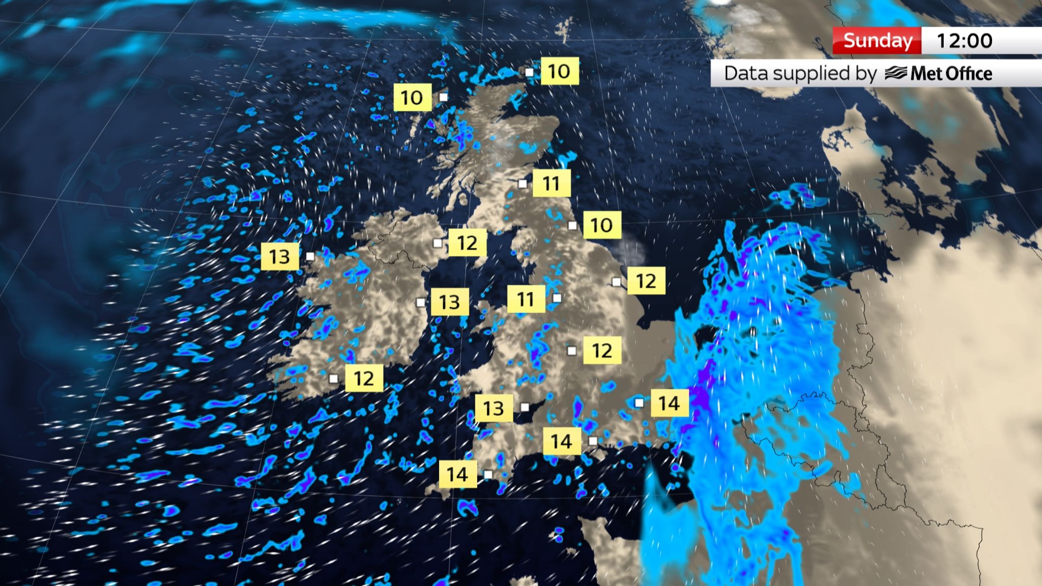 UK weather: Yellow warning issued for heavy rain in parts of the South ...