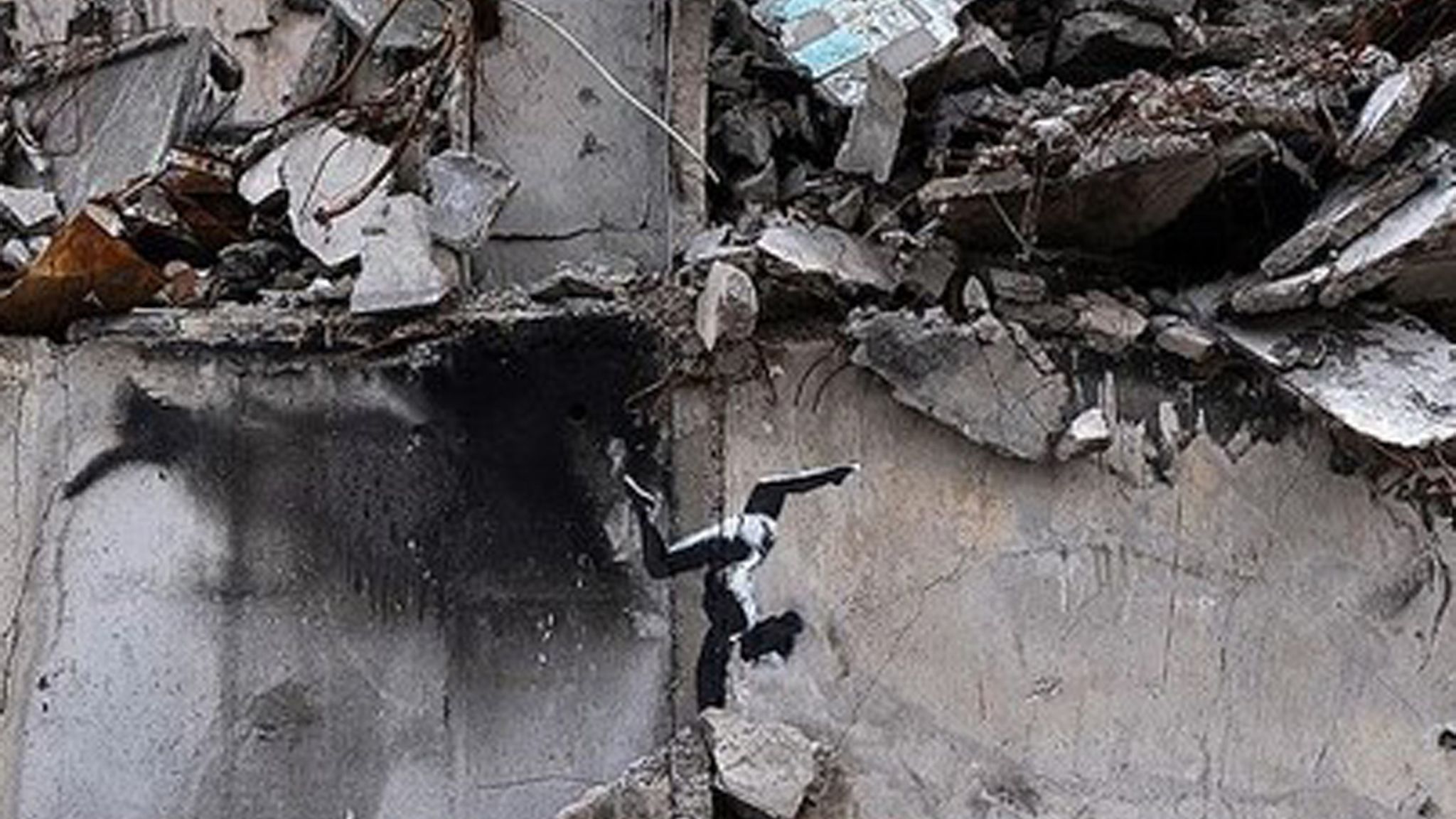 Banksy reveals mural in Ukrainian town that survived weeks of Russian ...