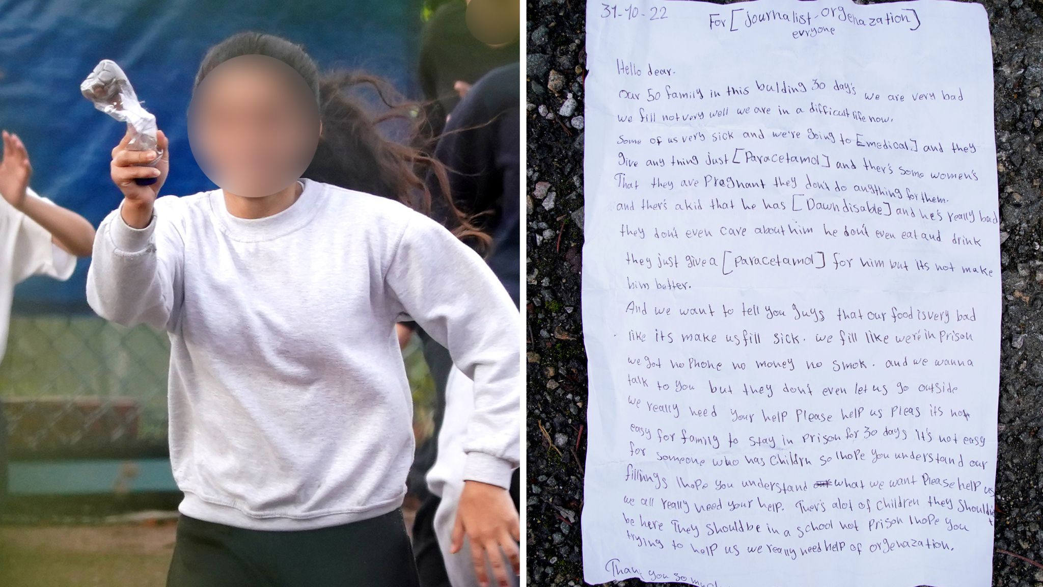 Manston migrants beg for help with message in a bottle as centre like a ...