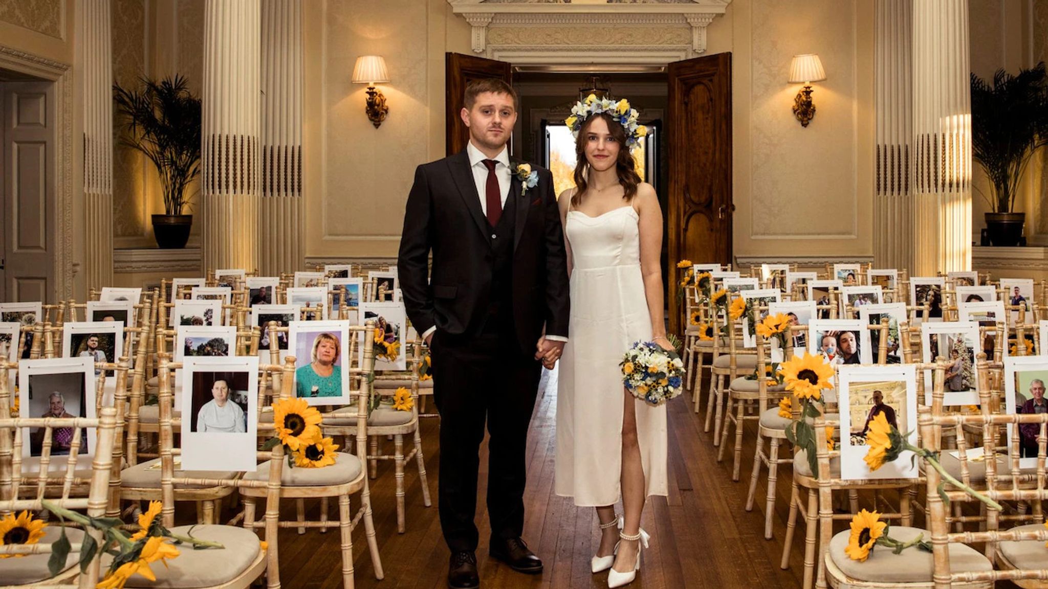 Ukrainian couple whose wedding was scuppered by Russian invasion marry ...