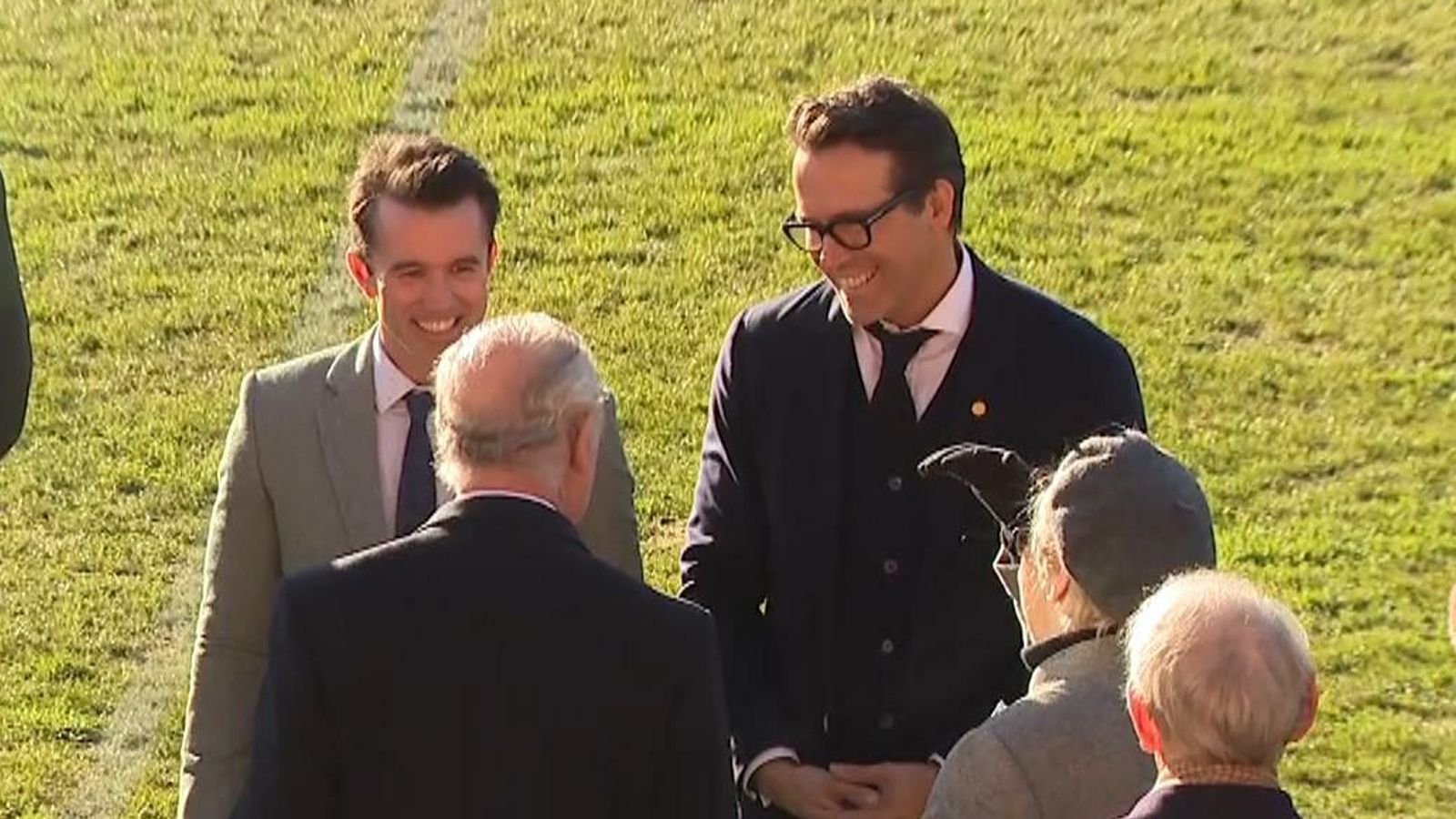 Wrexham AFC owners Ryan Reynolds and Rob McElhenney meet King Charles ... Wrexham AFC owners Ryan Reynolds and Rob McElhenney meet King Charles ...