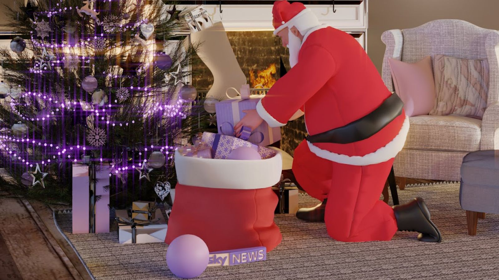 We asked an AR artist to help spruce up your living room for Christmas ...