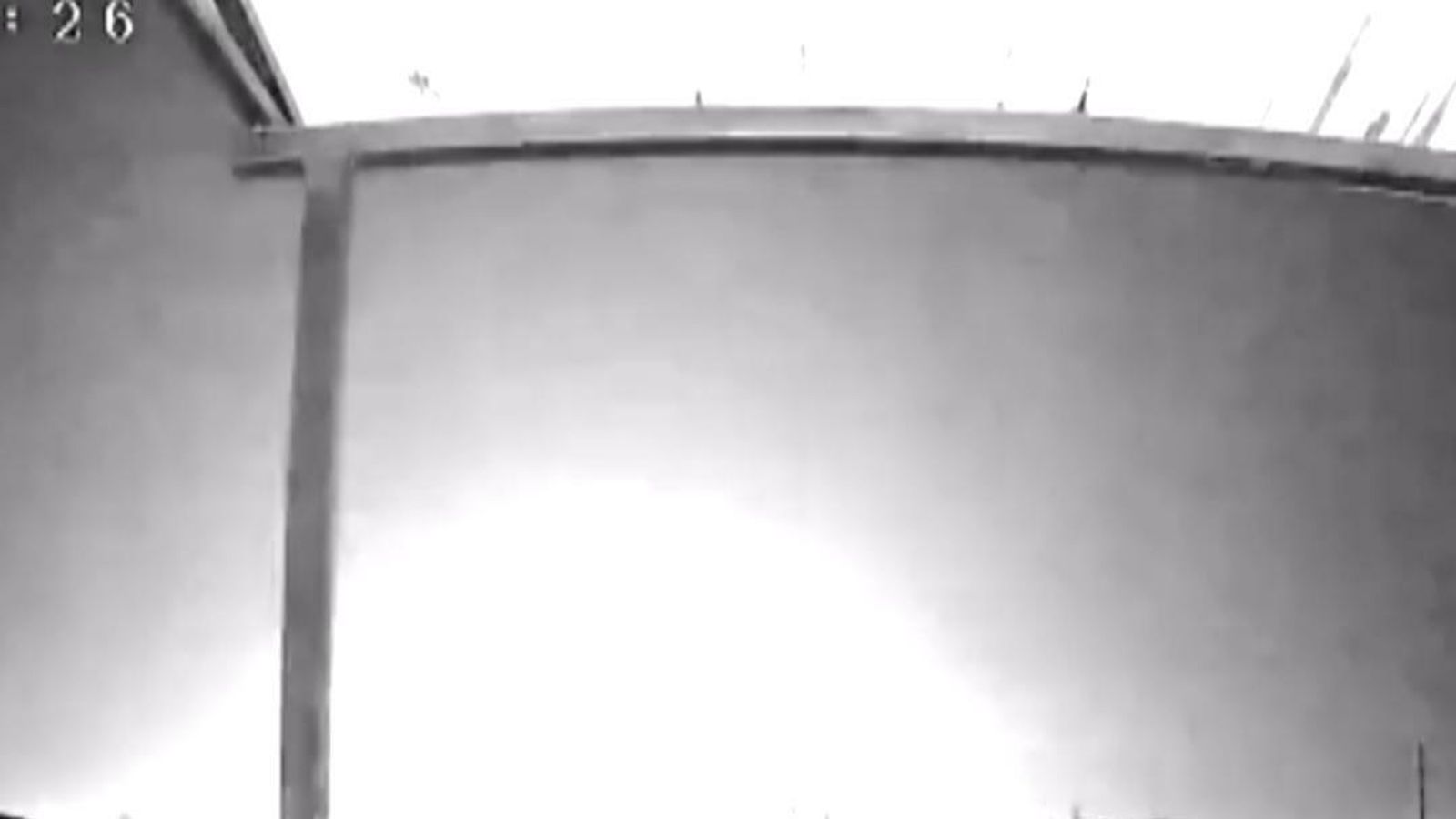 CCTV shows explosion near bomber base in Russia | World News | Sky News