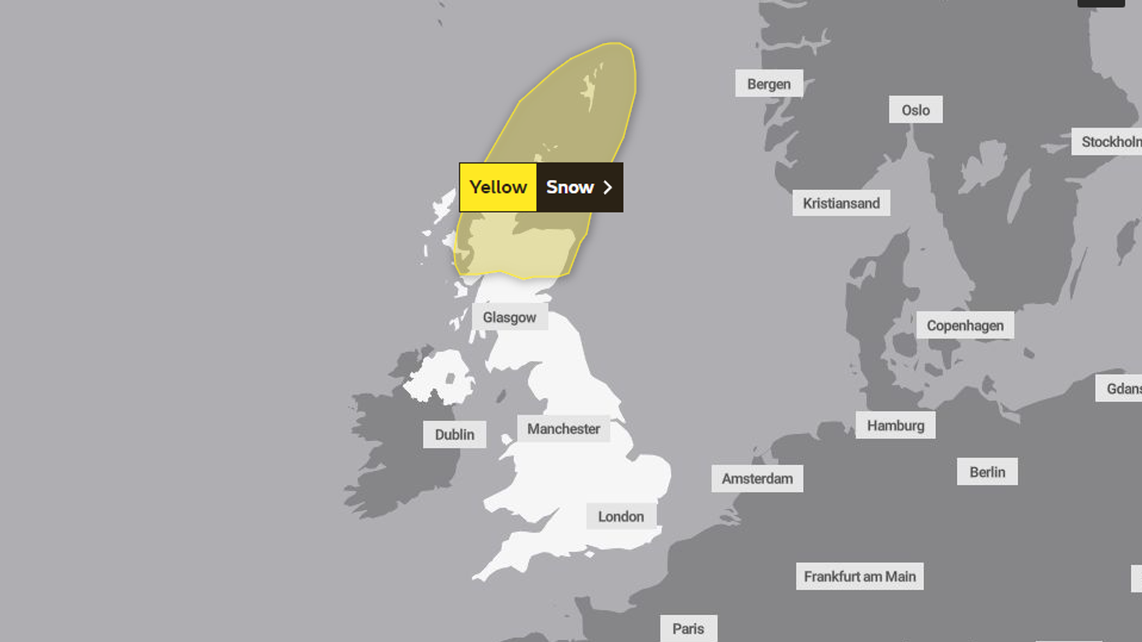 UK weather: Temperatures to dip below -8C and heavy snow for Scotland ...