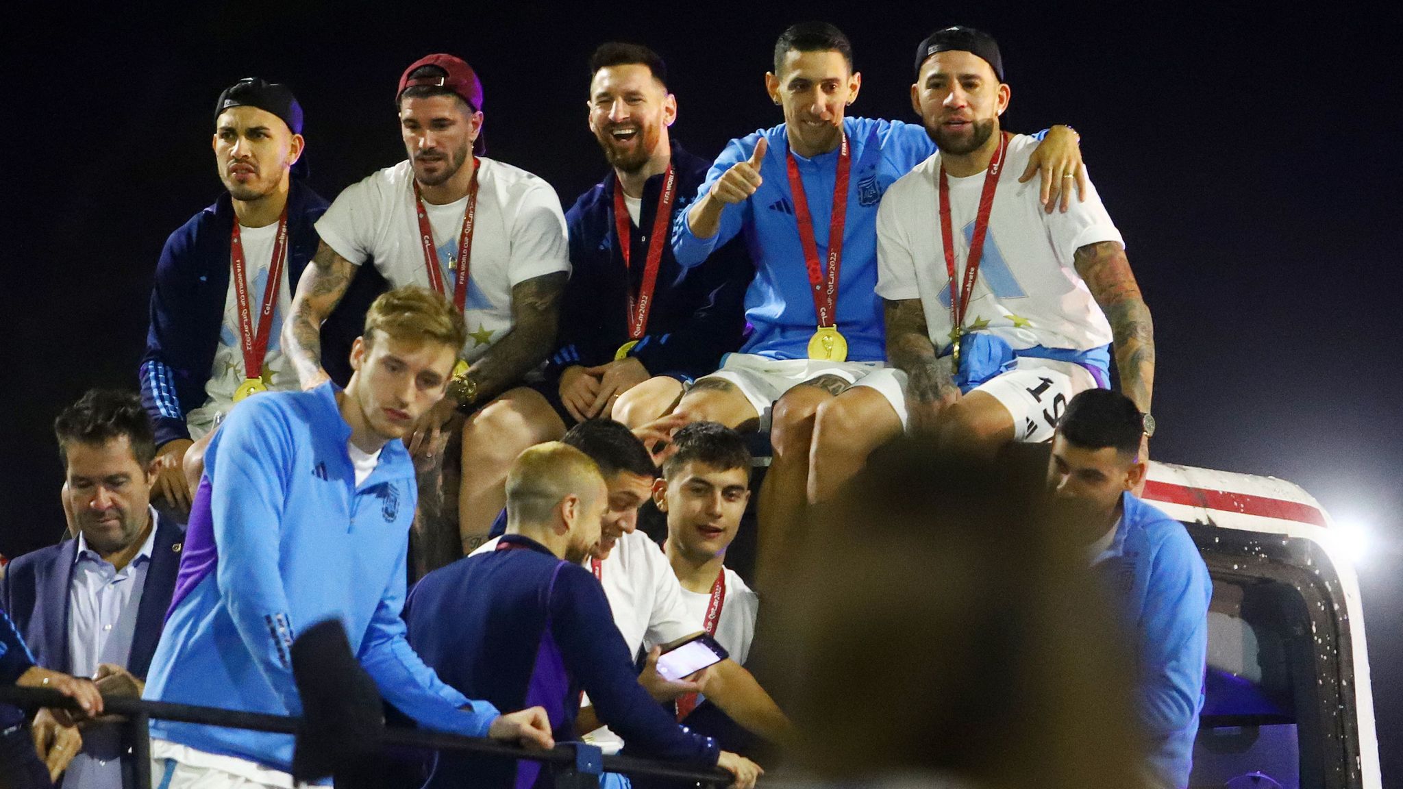 Lionel Messi and his all-conquering Argentina team return home to ...