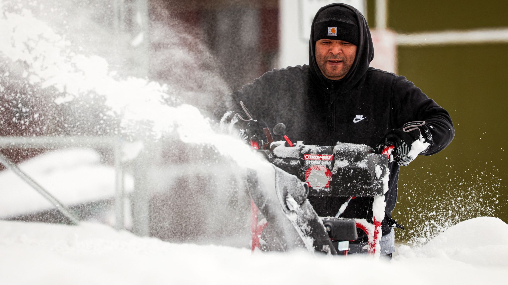 Snowstorms in pictures as several parts of US and Canada battle thick snow and devastating ...