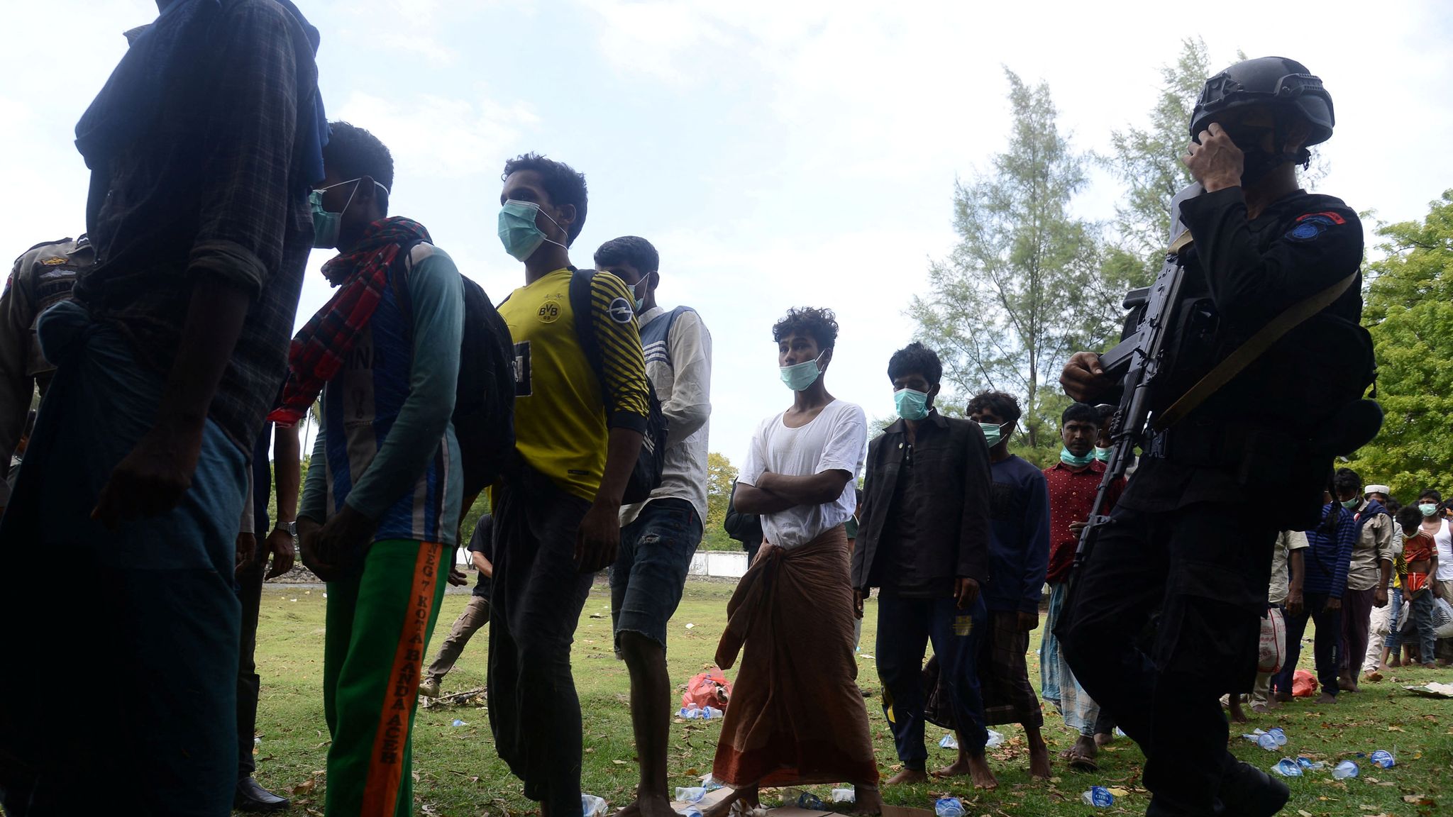 Dozens Of Rohingya Refugees Arrive On Indonesia Beach As 180 Others