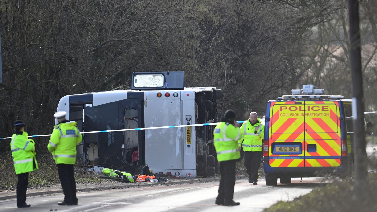 Dozens injured after bus overturns in Somerset | News UK Video News ...