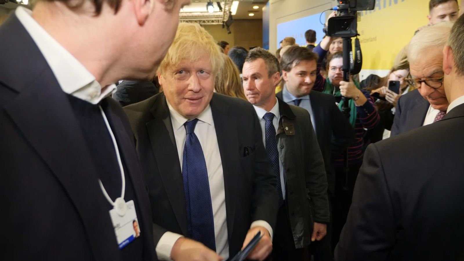 Boris Johnson pressed by Sky News on why he's at Davos and not Rishi ...