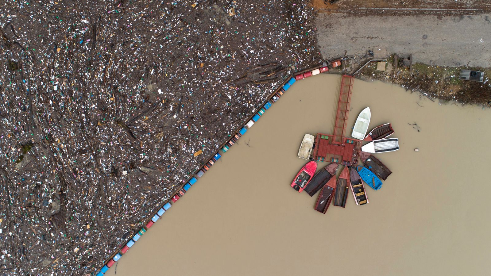 Balkan river known for its breathtaking scenery becomes floating ...