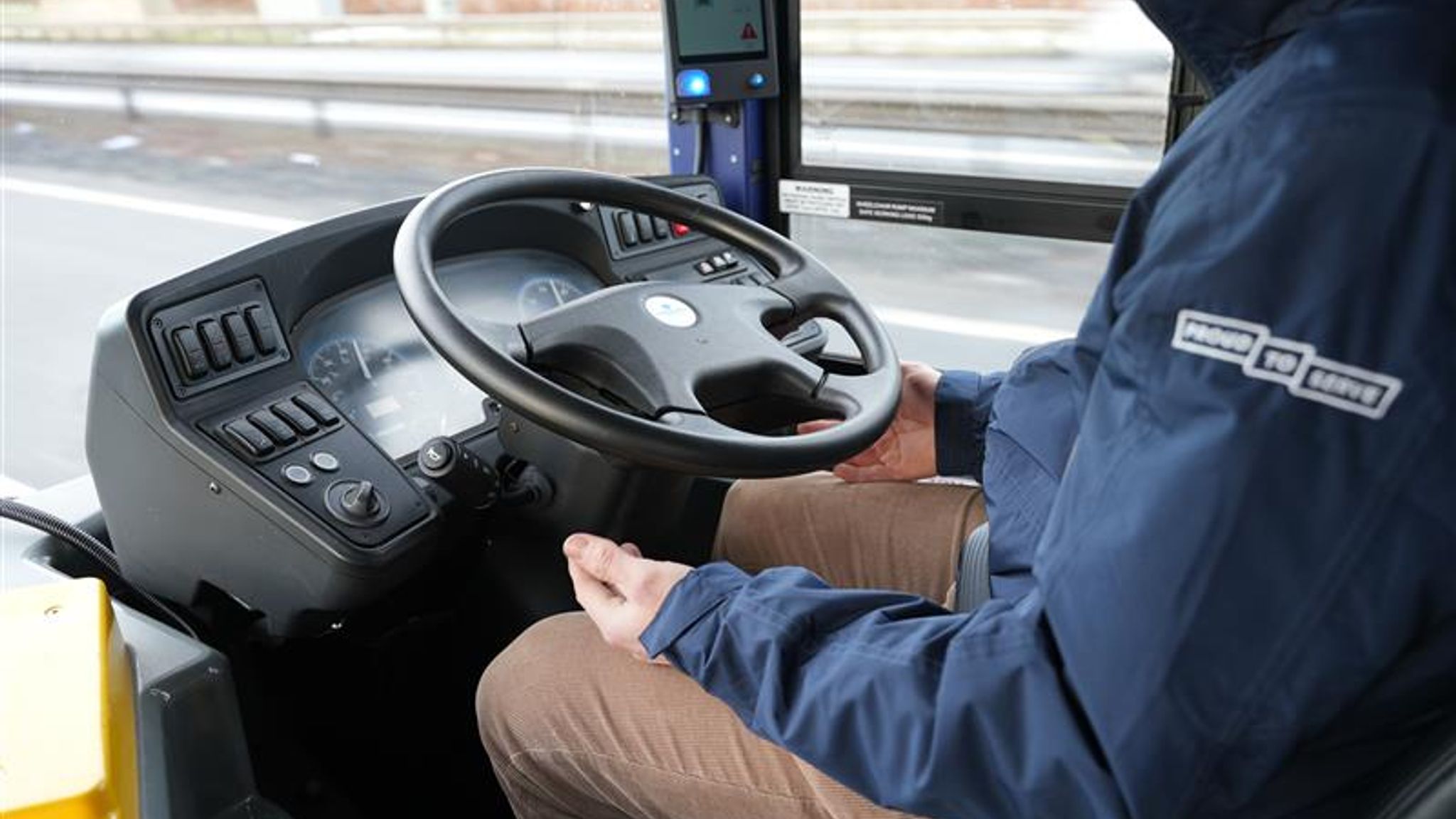 Self-driving buses: Passengers travel on full-size vehicle for the ...