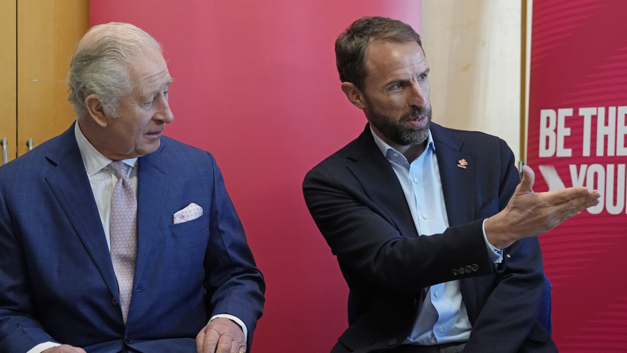 King and Queen Consort meet Gareth Southgate and cracks jokes at world ...