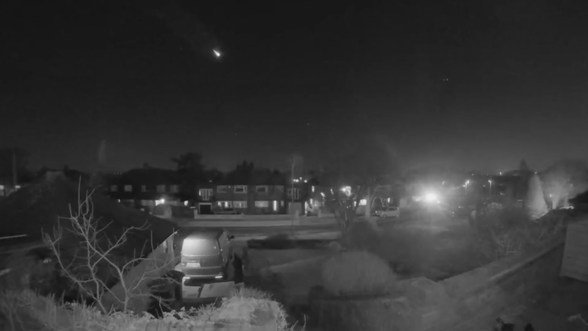 'Biggest one I've seen': Meteor lights up night sky | UK News | Sky News
