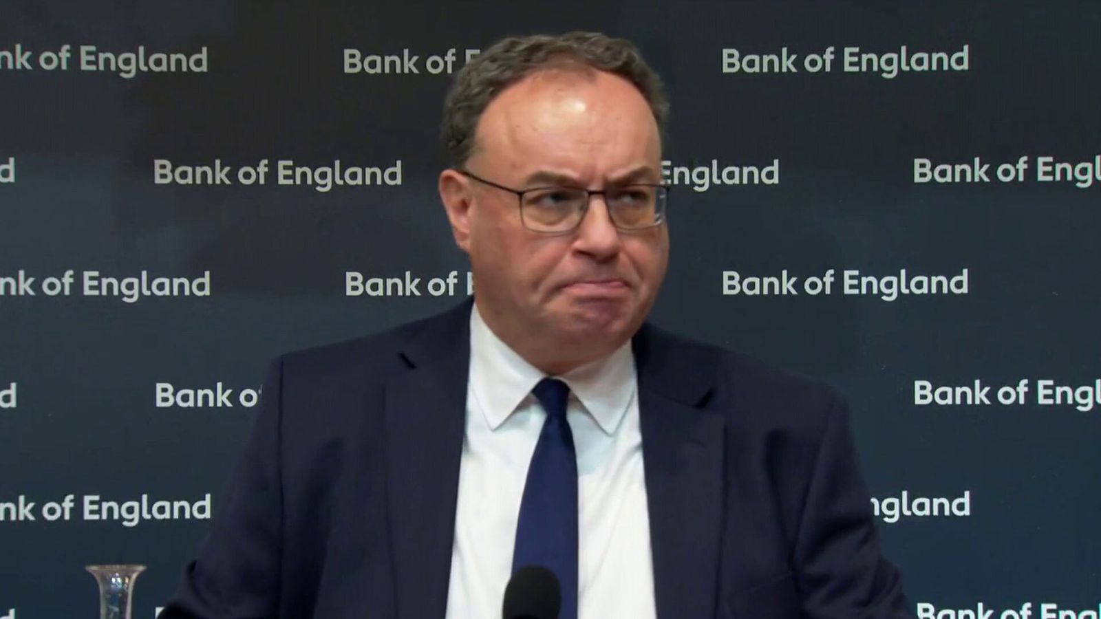 Bank of England Governor Andrew Bailey predicts inflation will 'fall ...