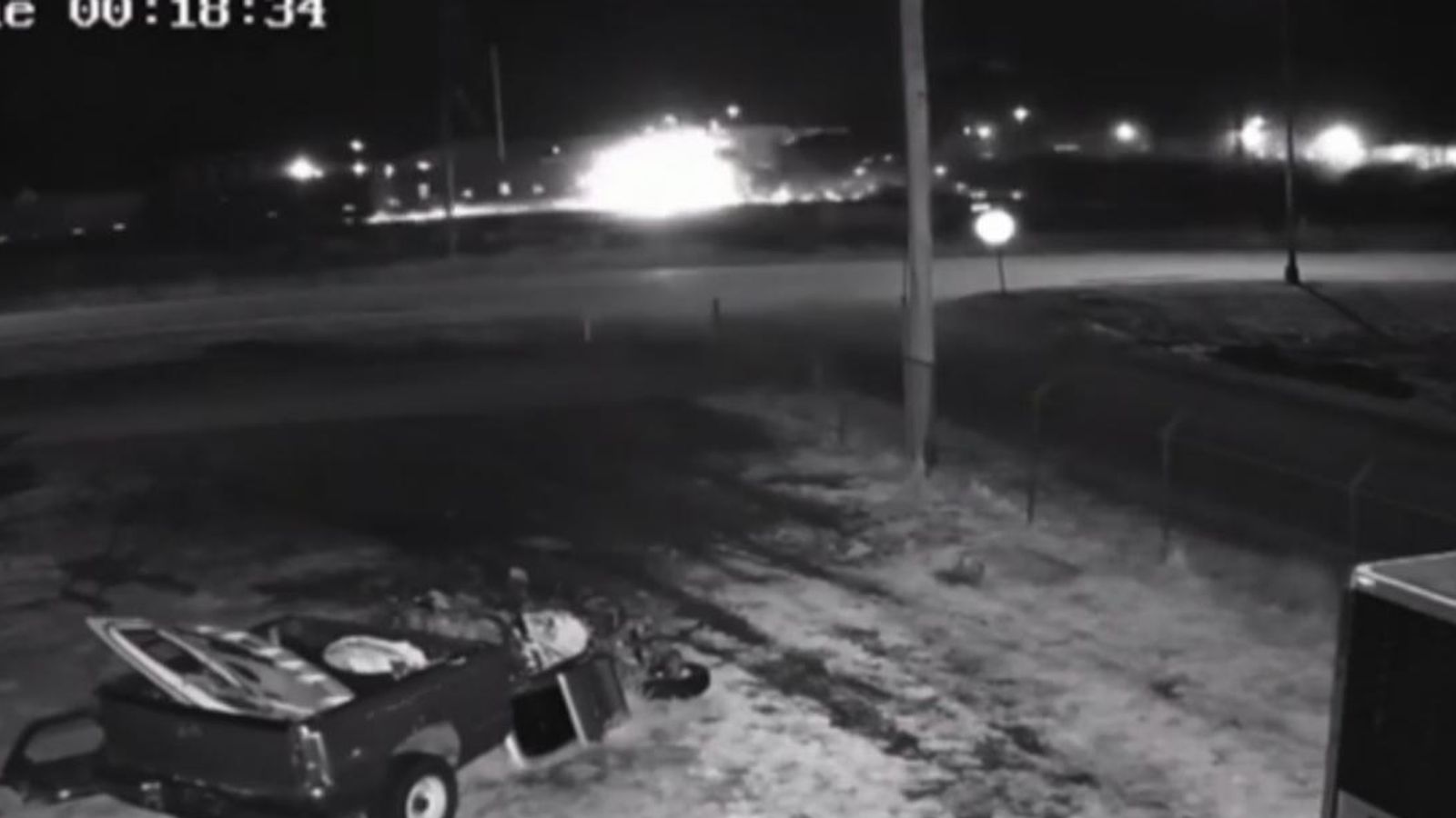 US: Moment freight train derails in Nebraska | US News | Sky News