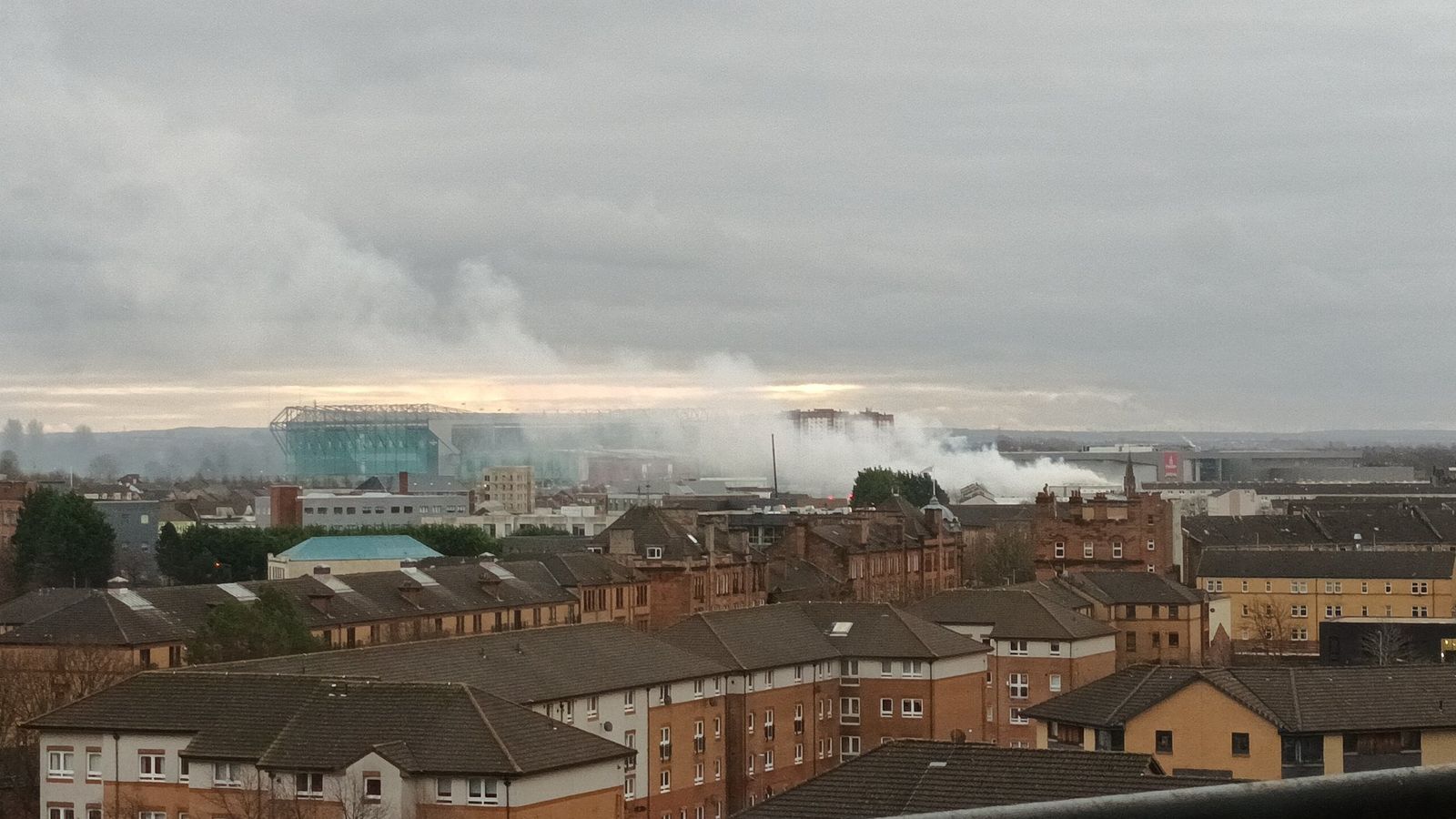 Firefighters battle recycling centre blaze near Celtic Park in Glasgow ...