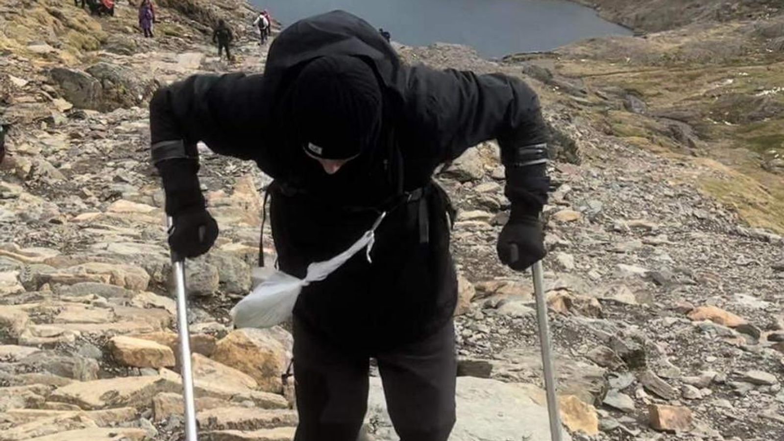 'Hardest thing I've ever done': Amputee hikes to top of Snowdon on ...