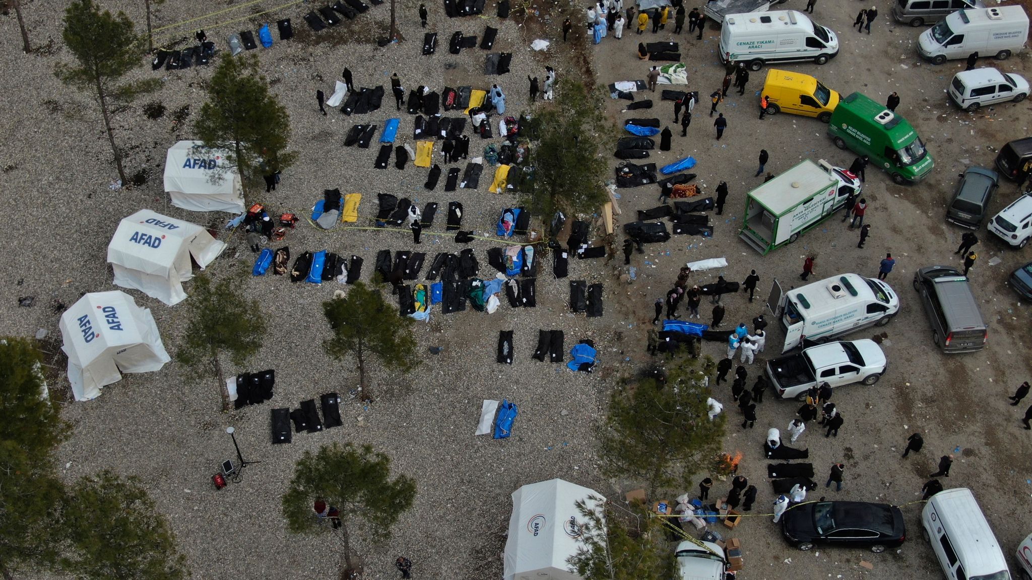 Turkey earthquake: Satellite images reveal extent of mass graves at ...