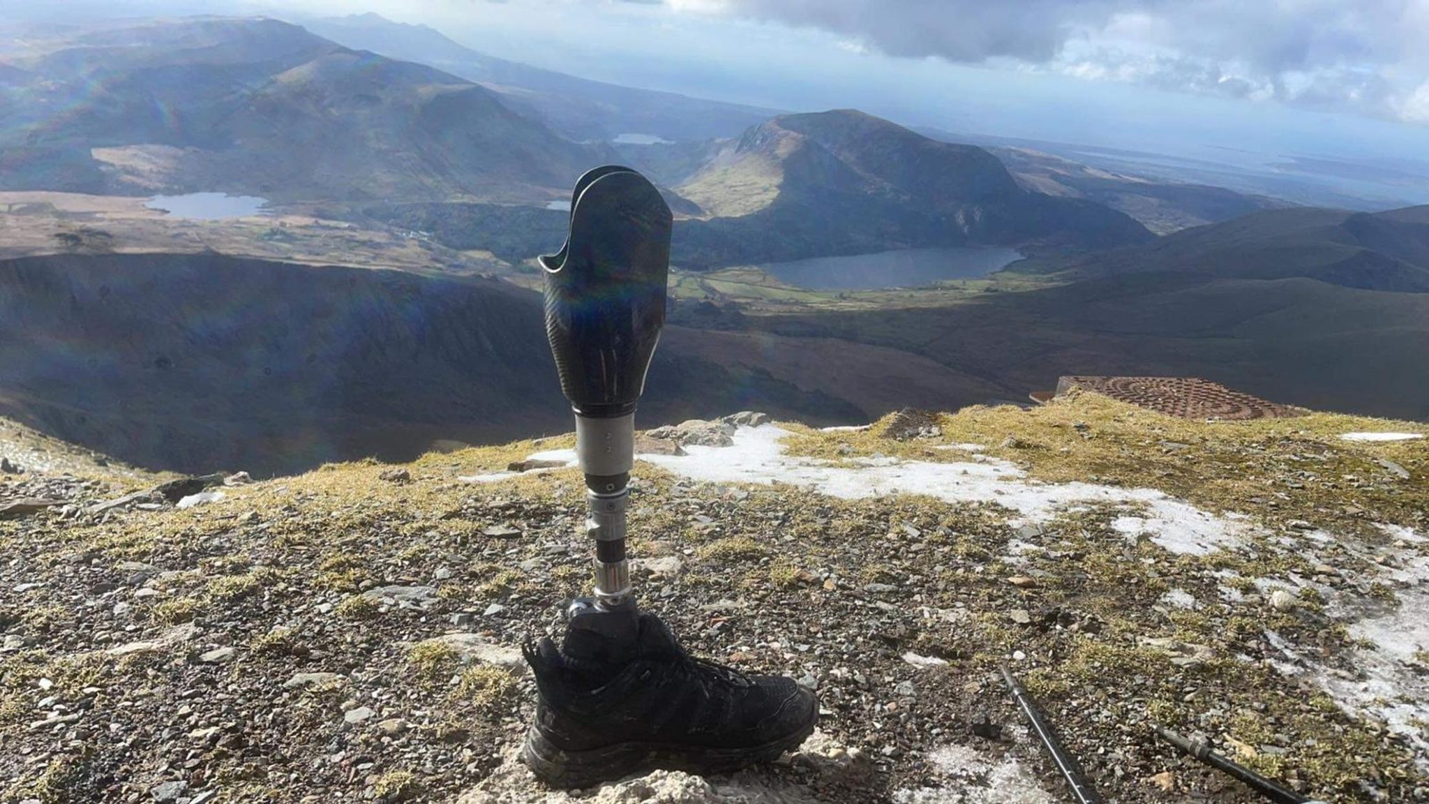 'Hardest thing I've ever done': Amputee hikes to top of Snowdon on ...