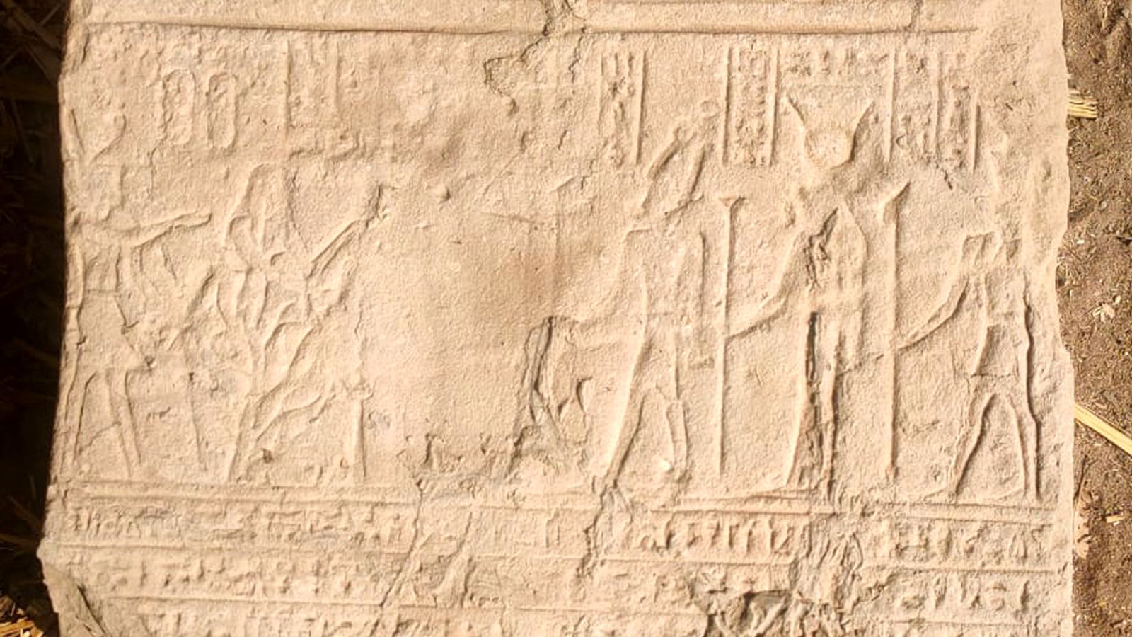 Archaeologists in Egypt unearth Sphinx-like statue and shrine | World News | Sky News