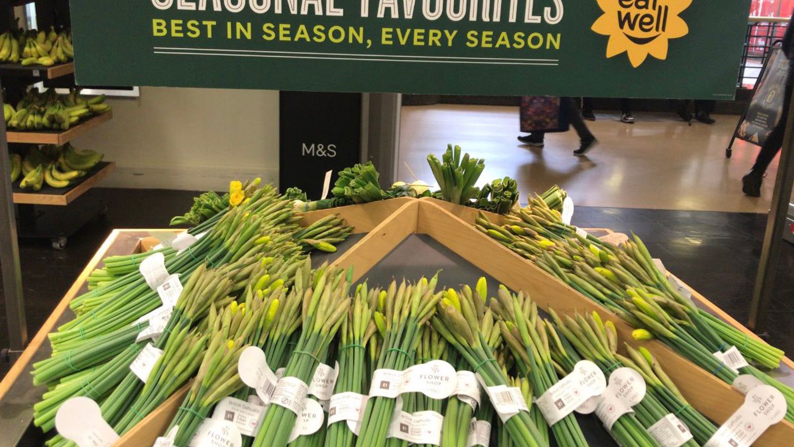 M&S apologises for daffodil and spring onion food display after safety ...