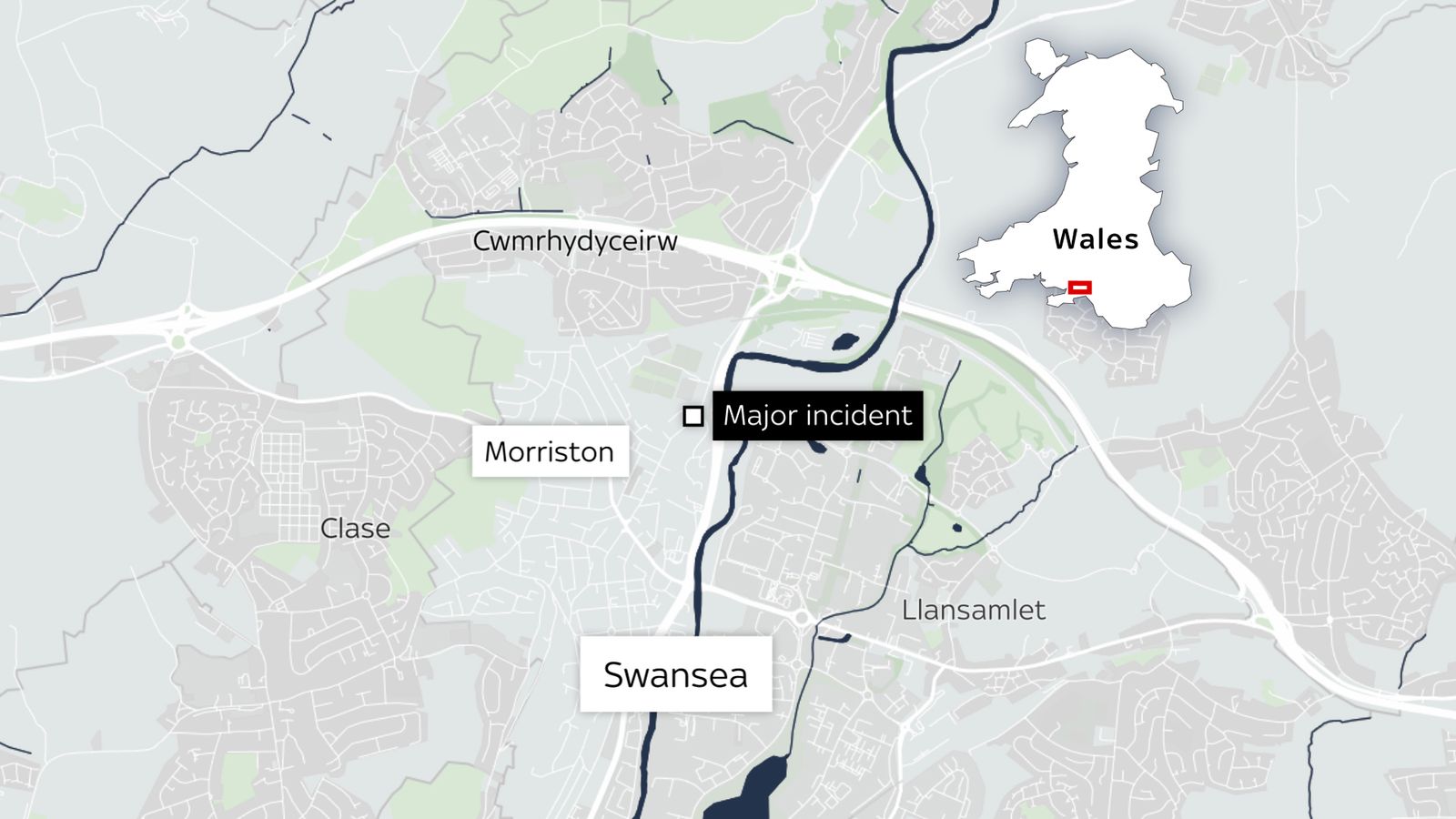 One dead and three in hospital after suspected gas explosion in Swansea ...