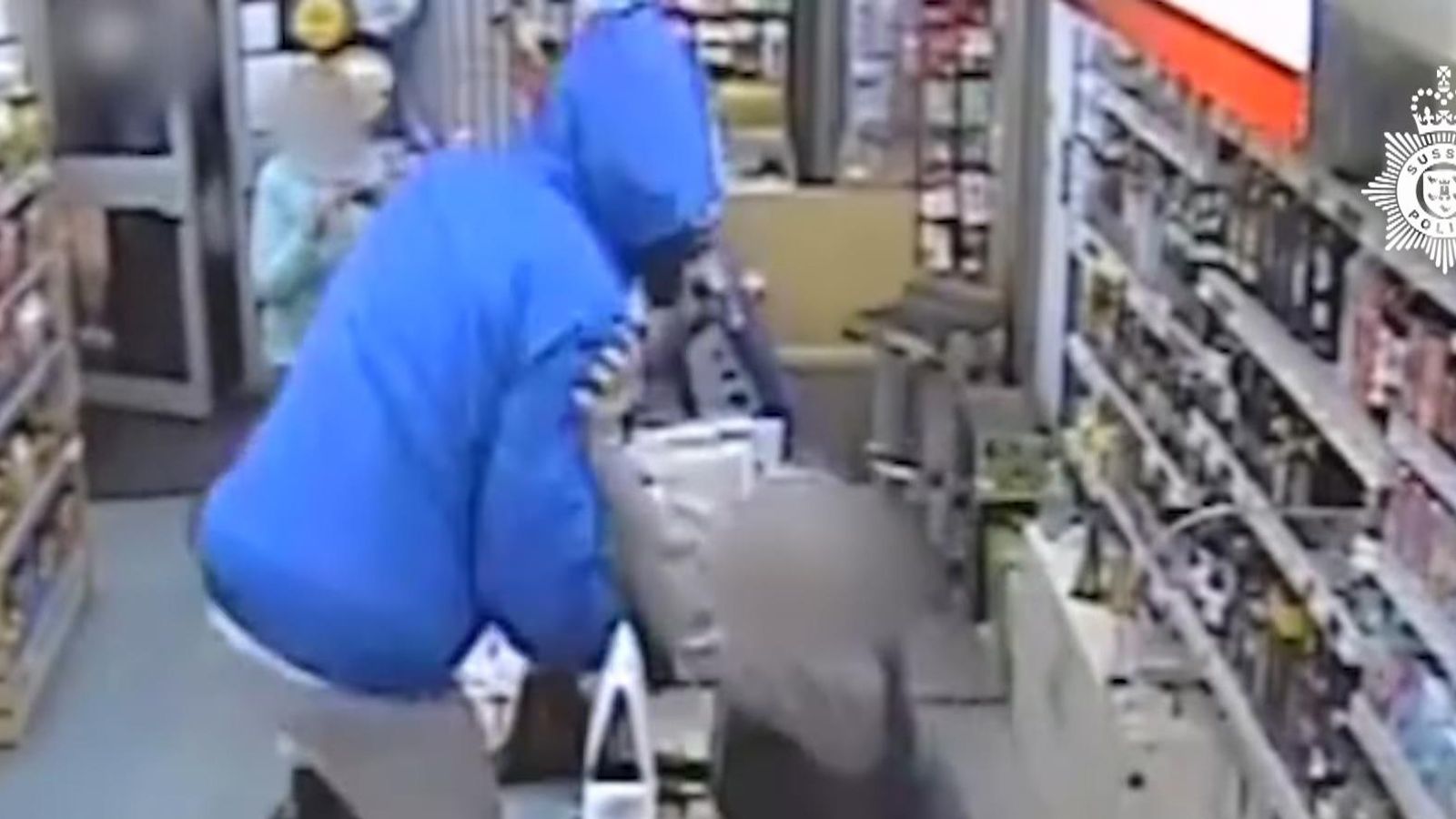 Cashier fights off armed robber at convenience store in Shoreham-by-Sea ...