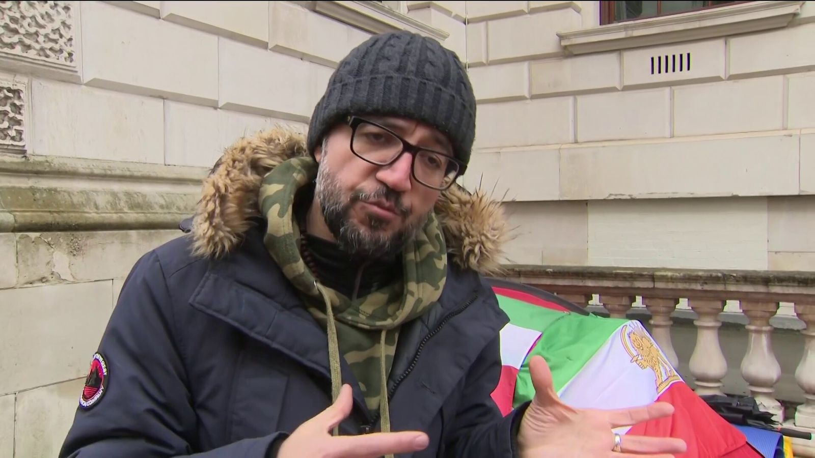 Iran Protests: British-Iranian man on hunger strike for a month outside ...