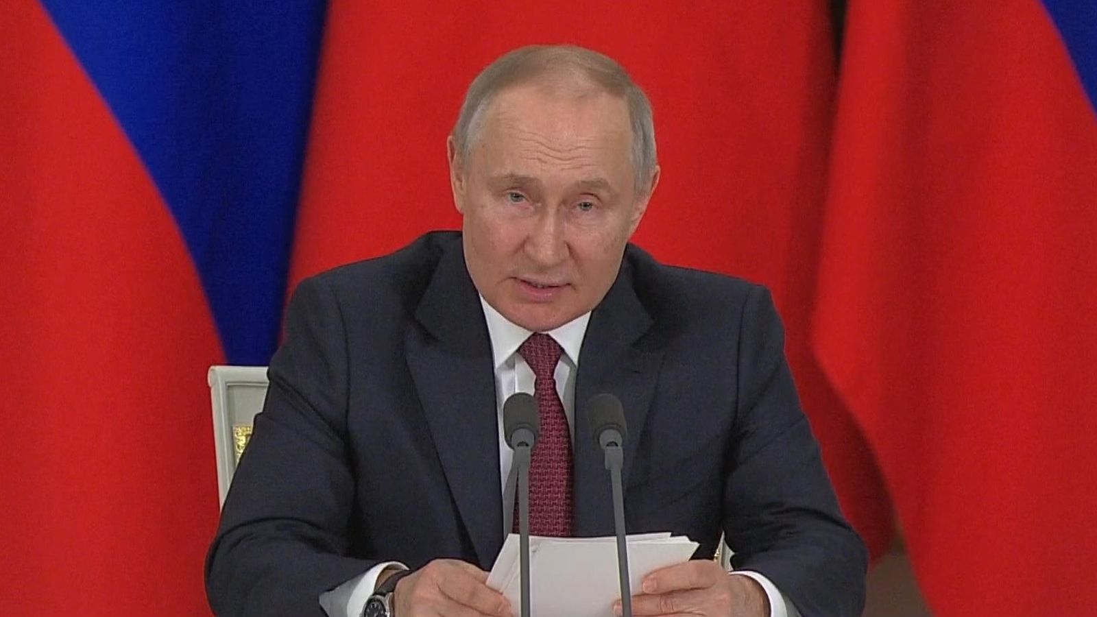 Vladimir Putin says Russia 'will react' if UK sends uranium ammunition ... Vladimir Putin says Russia 'will react' if UK sends uranium ammunition ...
