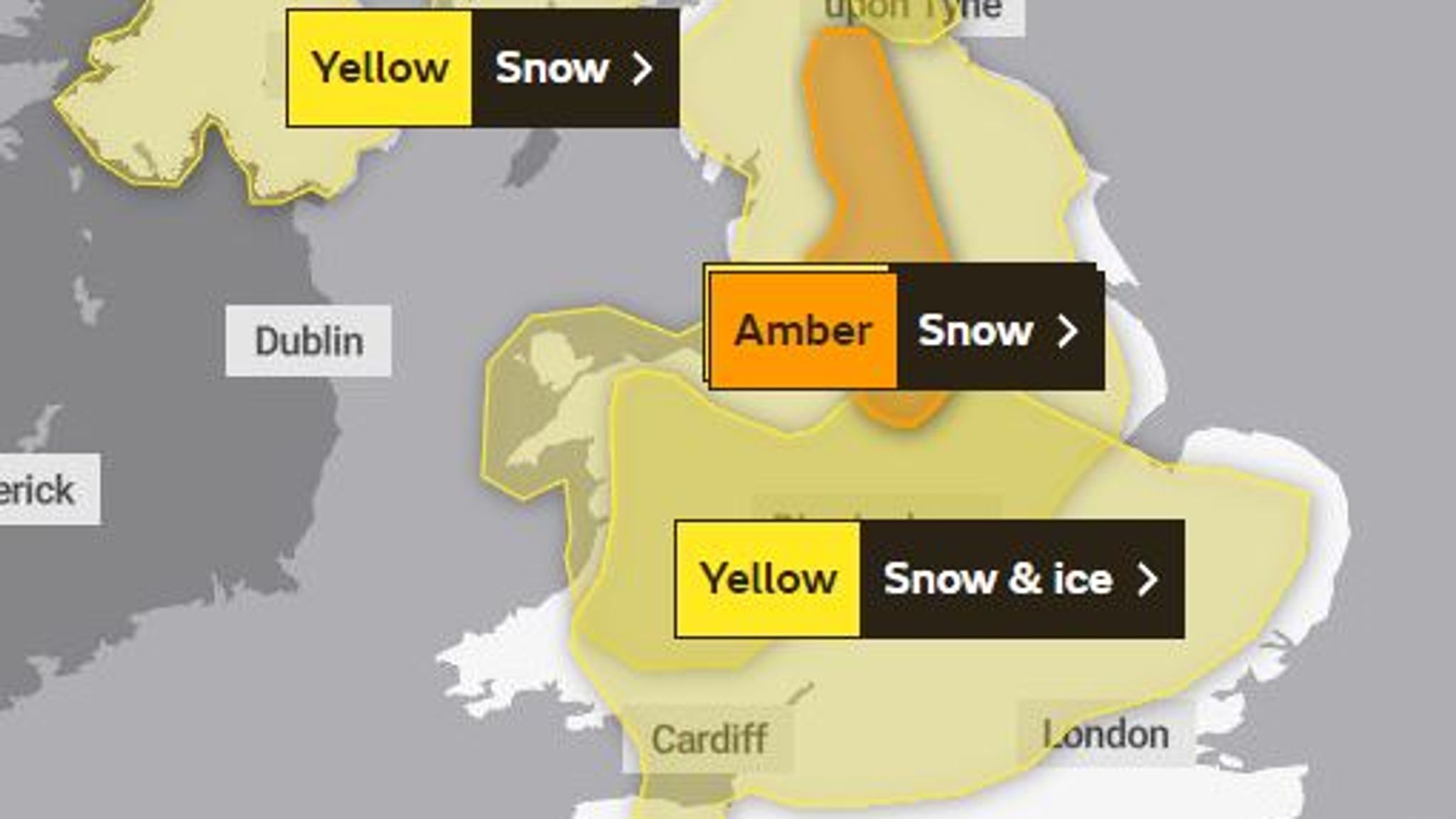 UK weather: Warnings of heavy snow, strong winds and blizzards as cold ...