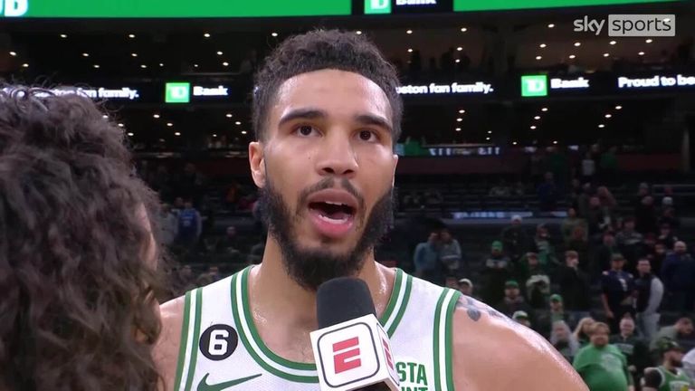 Jayson Tatum reflects on ninth 40-point game of season | Video | Watch ...