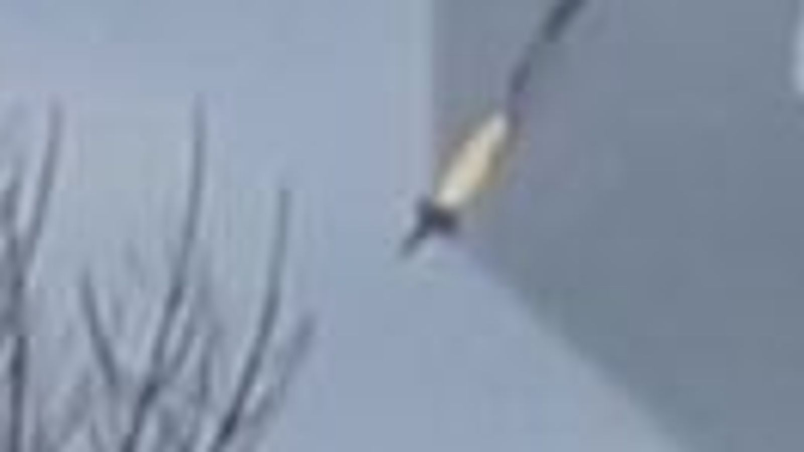 A Russian fighter jet is filmed in flames just before crashing during a ...