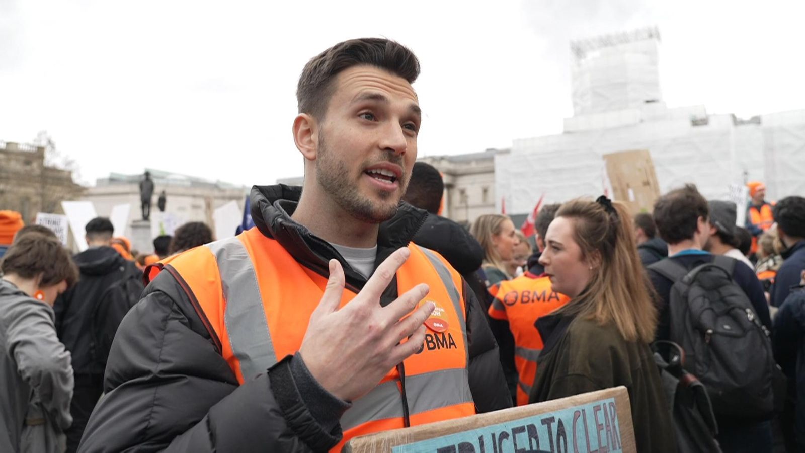 Junior doctors protest outside Downing Street and parliament | US News ...