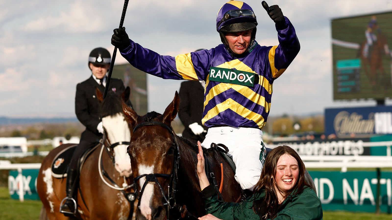 Third racehorse dies during Grand National meeting - as 118 arrested ...