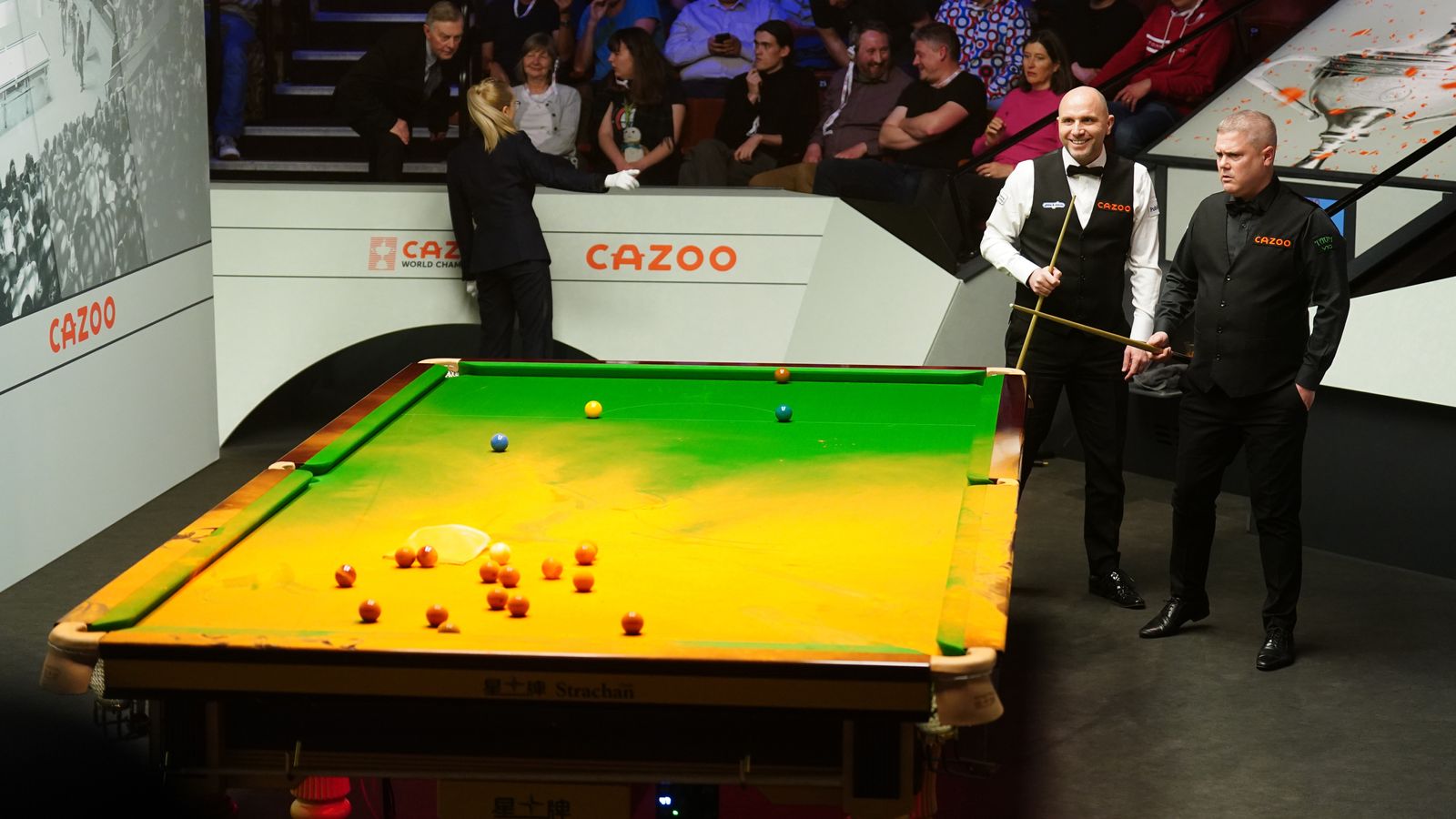 Just Stop Oil protesters arrested after halting play at World Snooker ...