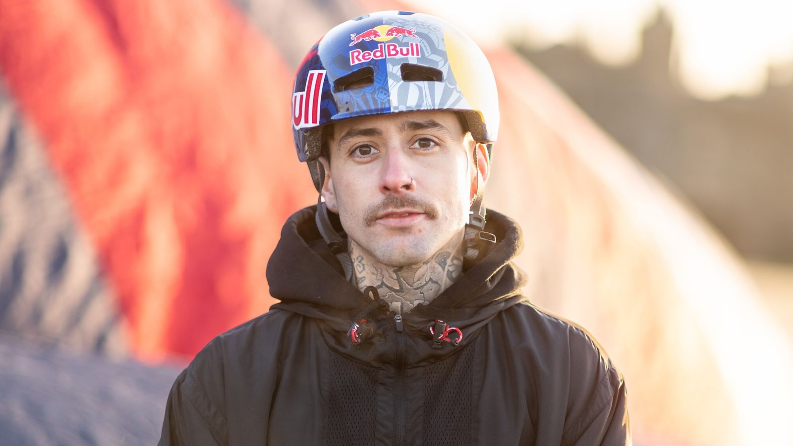 Red Bull BMX rider Kriss Kyle performs tricks on floating skatepark 2 ...