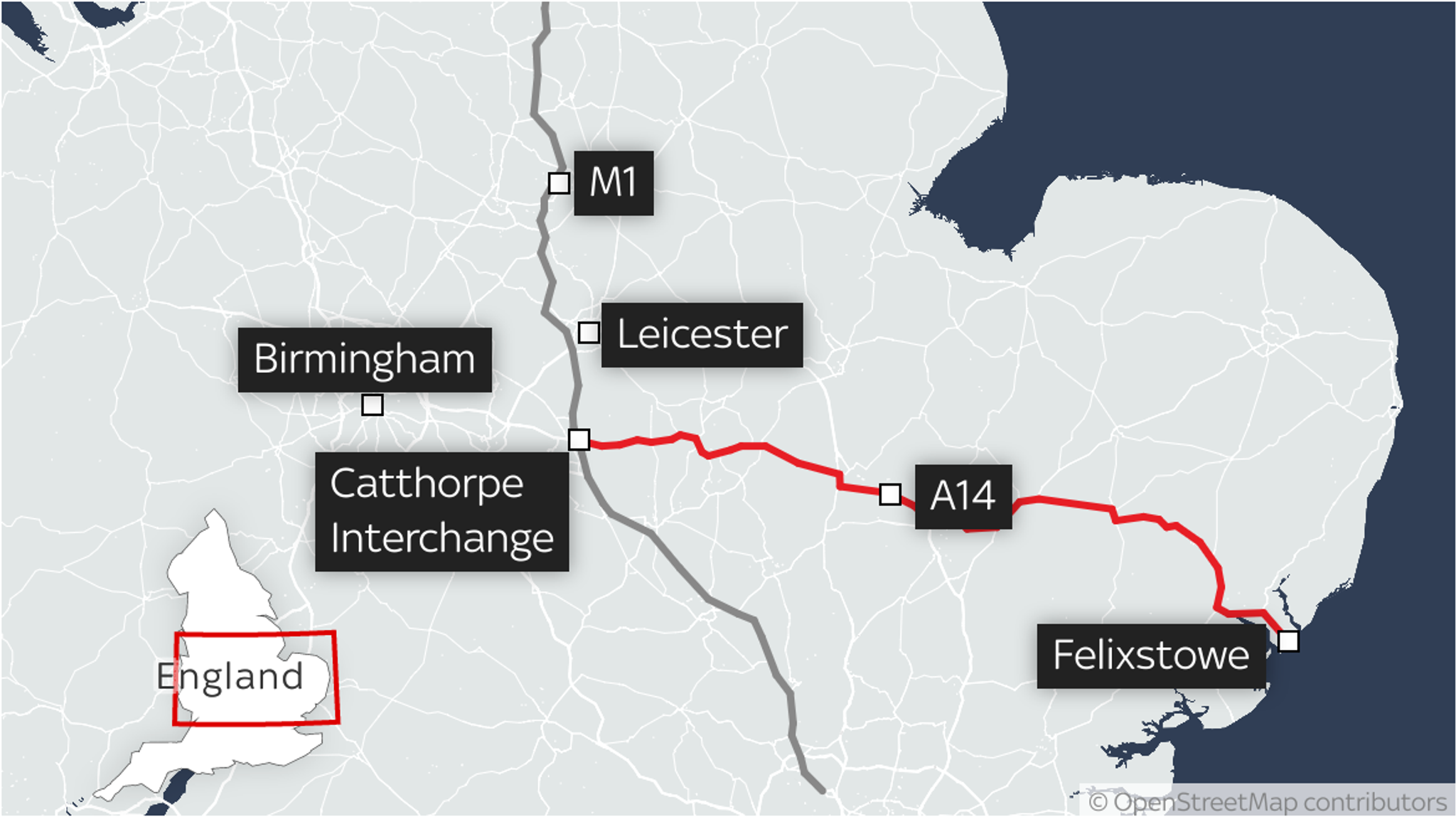 Lorry left hanging off bridge after M1 crash forces closure of major ...