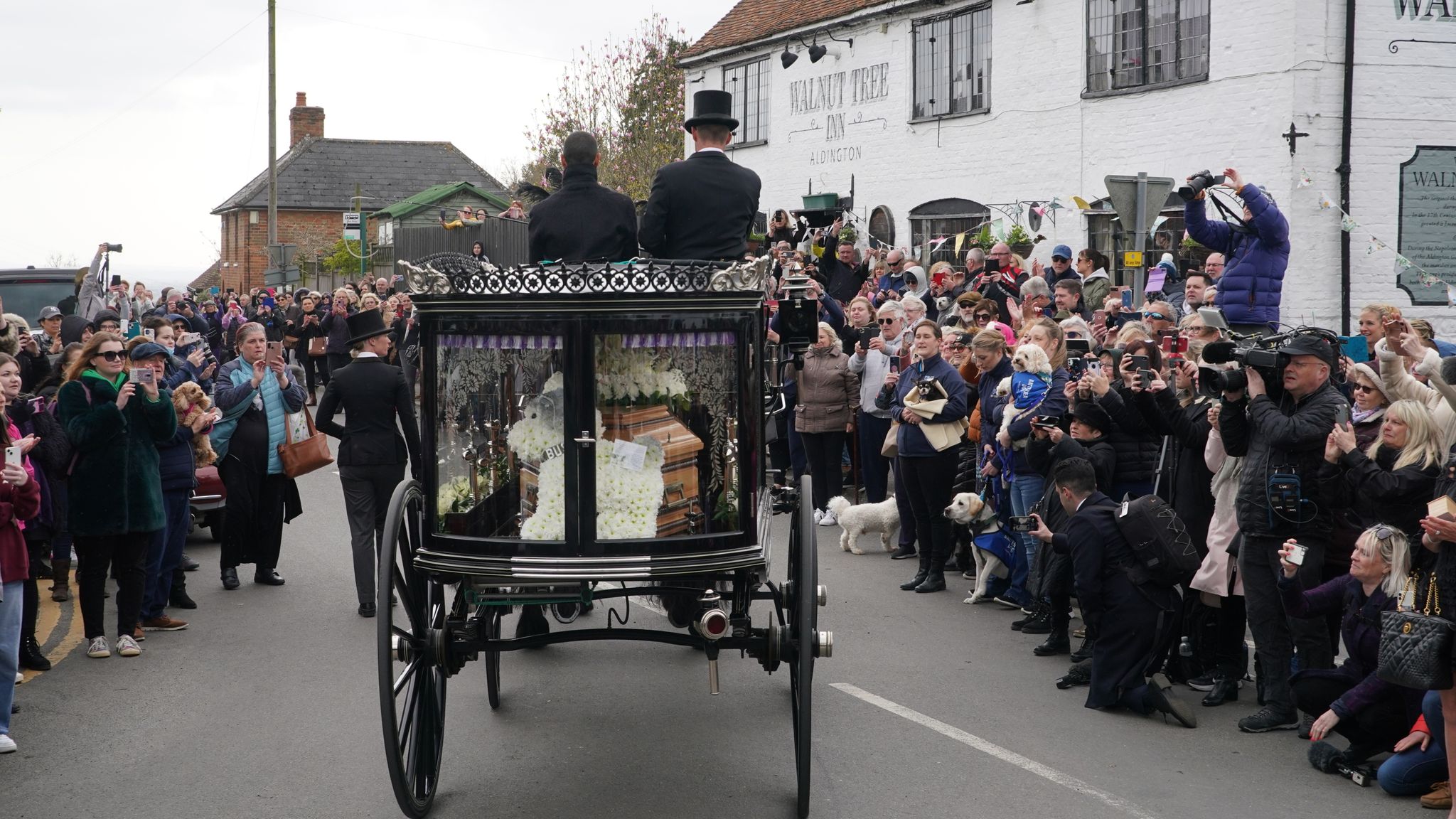 Celebrities attend Paul O'Grady's funeral as dogs line the streets | UK ...