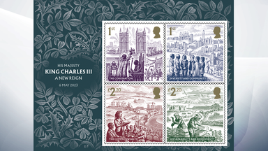 Coronation stamps issued by Royal Mail in honour of King Charles and ...