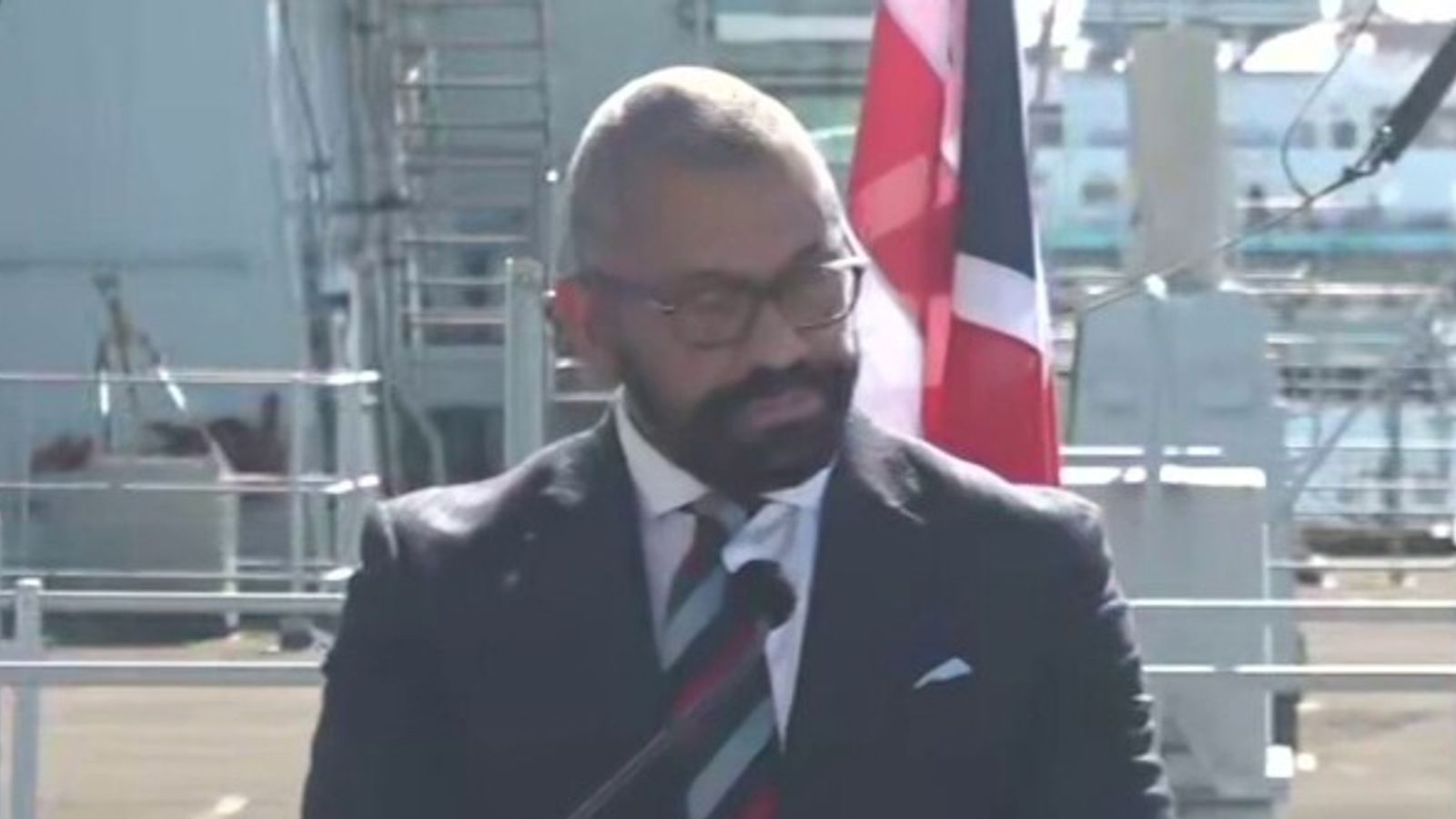 Foreign Secretary James Cleverly gives a speech in Estonia saying UK ...