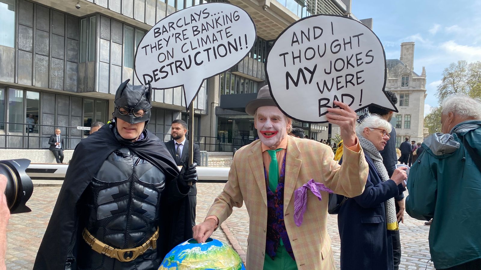 Climate protesters use Spice Girls and Shakespeare to disrupt Barclays ...